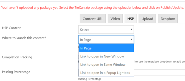 Adding H5P Content - Tracking Data & Completion - Next Software Solutions