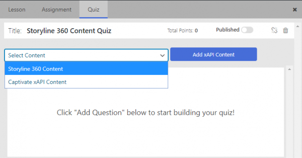 Add xAPI Content on LifterLMS Lesson and Quiz - Next Software Solutions