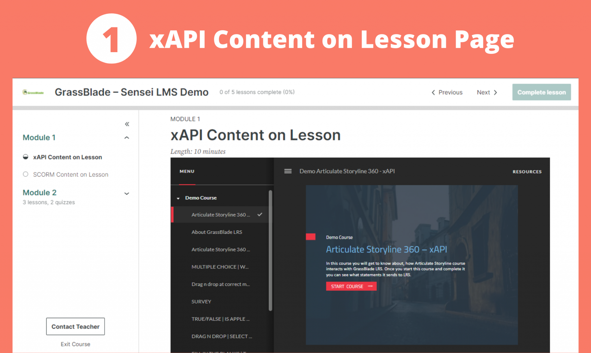 Experience API for Sensei LMS – Add xAPI, SCORM & cmi5 Content