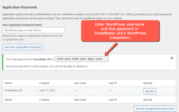 Create Application Passwords in WordPress - Next Software Solutions